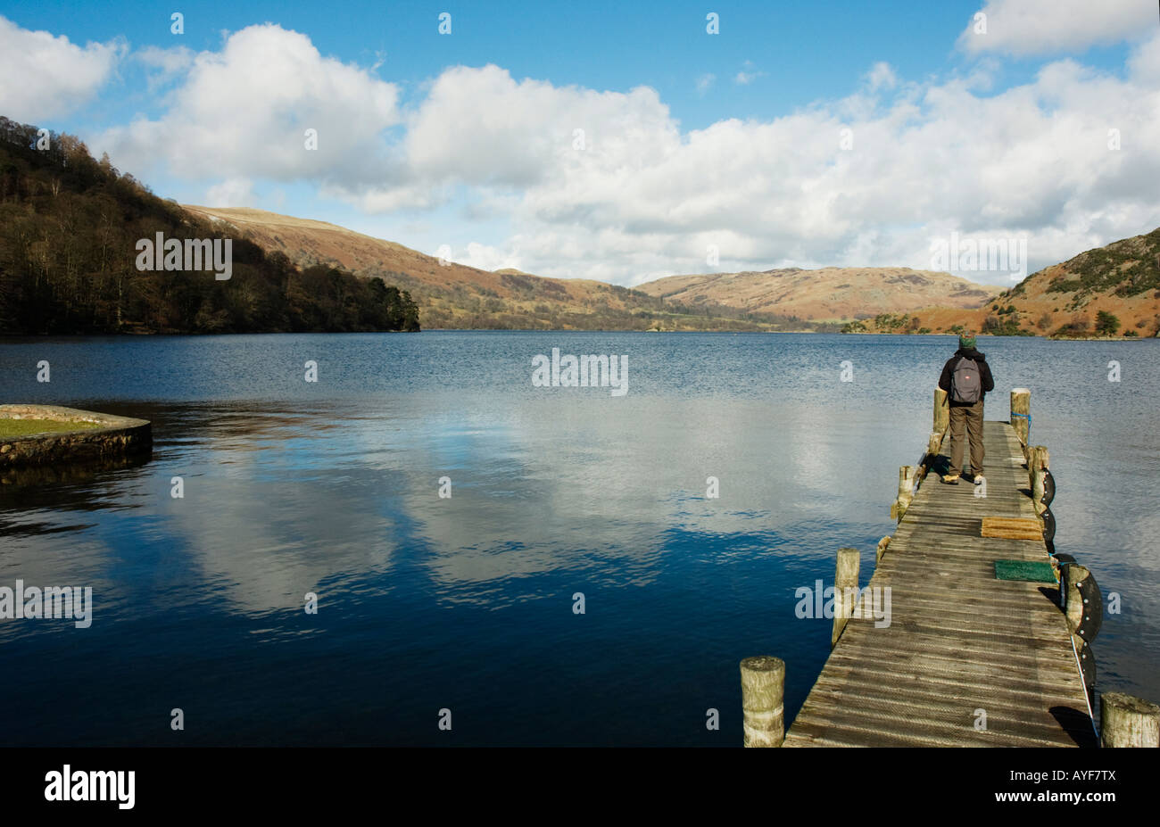Landing stage, Ullswater lake at Glenridding Stock Photo - Alamy