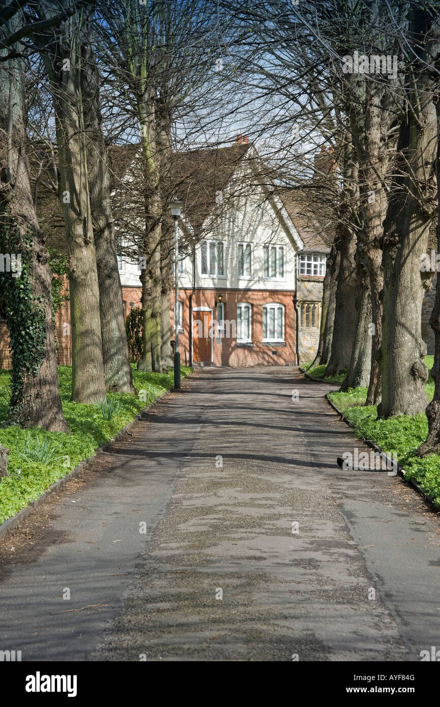 A path to a house illustrating housing homes property Stock Photo - Alamy