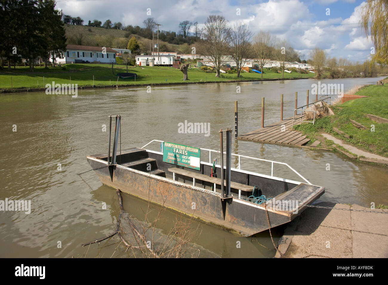 The hampton ferry on the river avon evesham worcestershire england uk ...