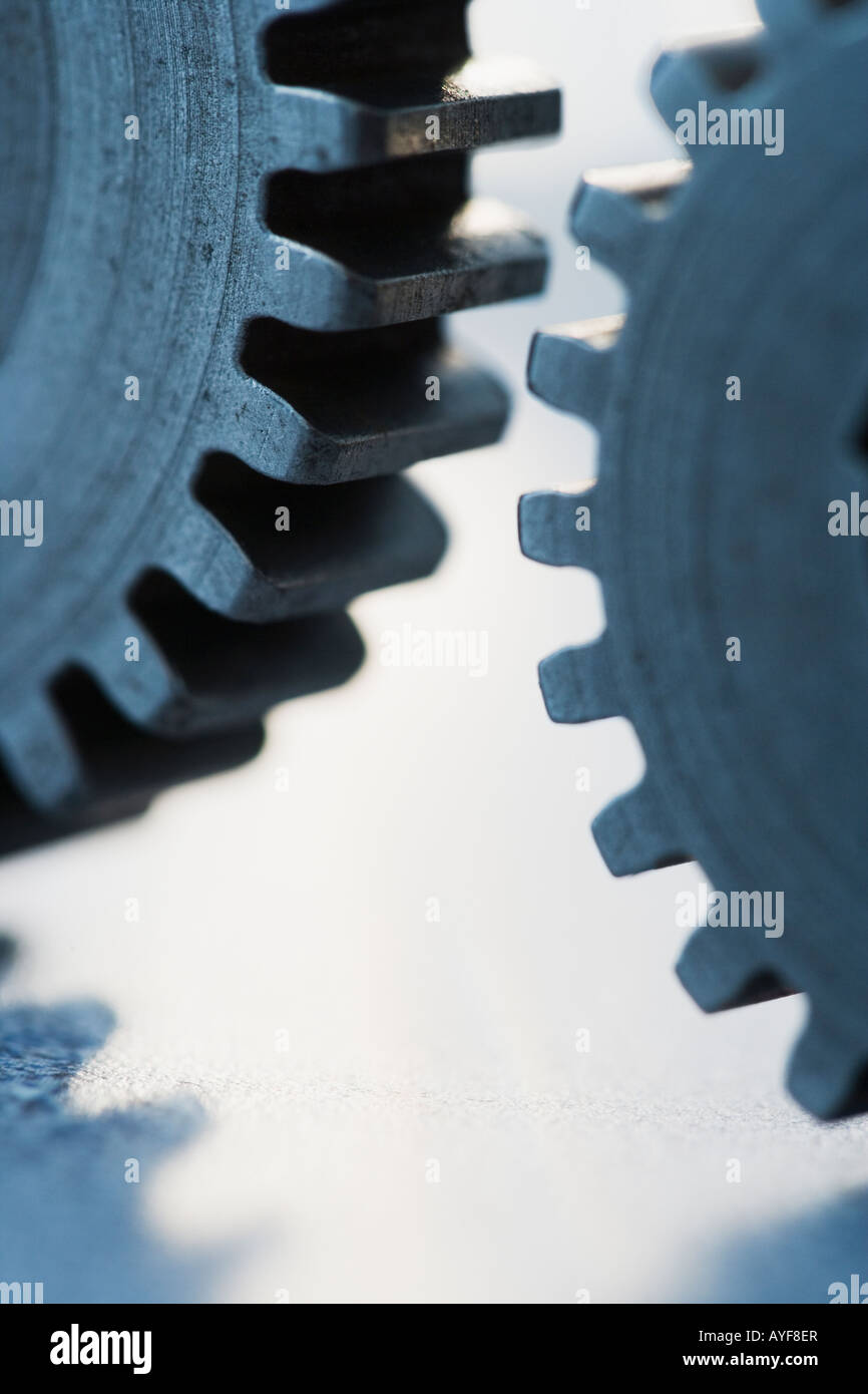 Close up of cog wheels Stock Photo - Alamy