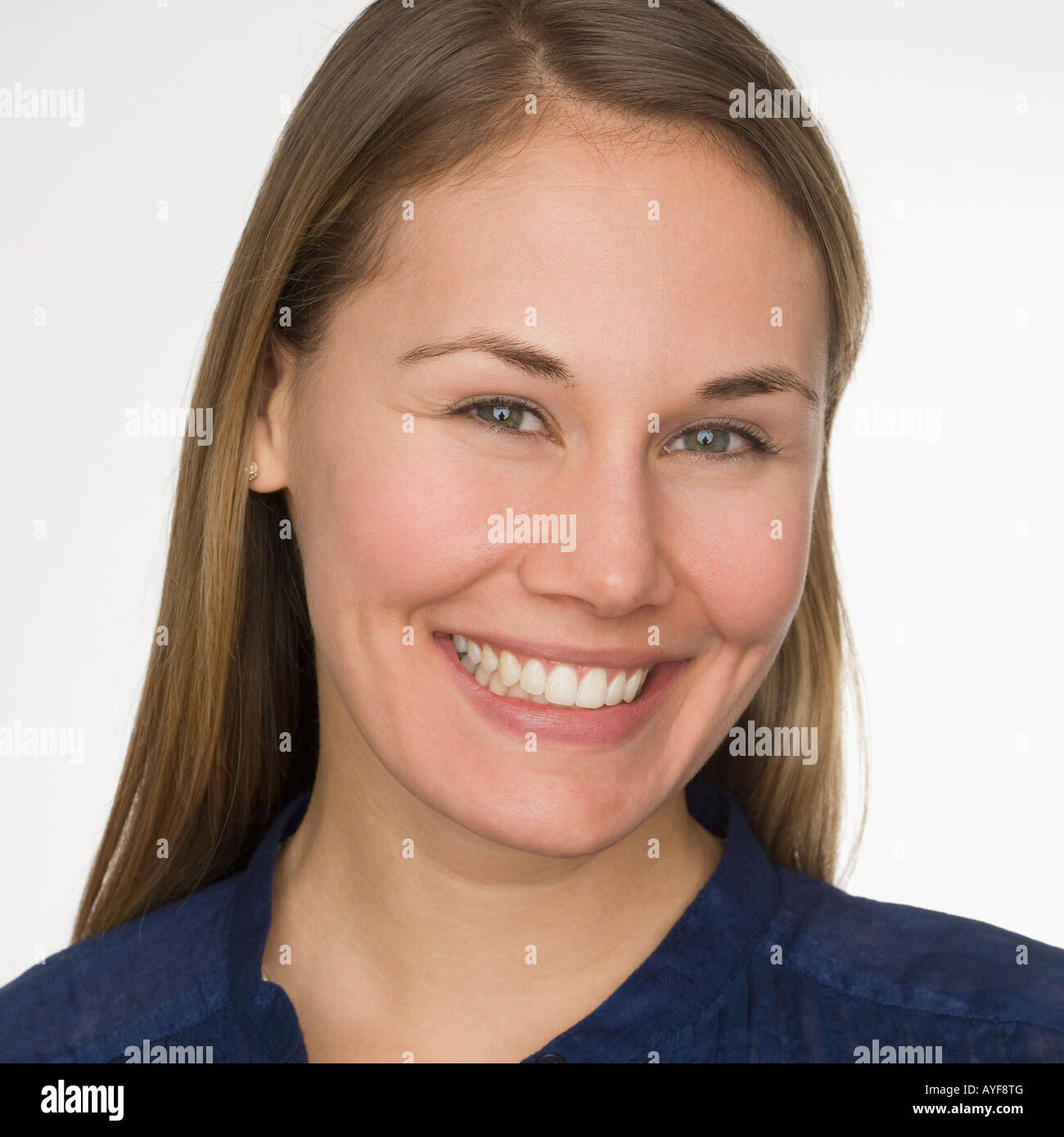 Close up of woman smiling Stock Photo - Alamy