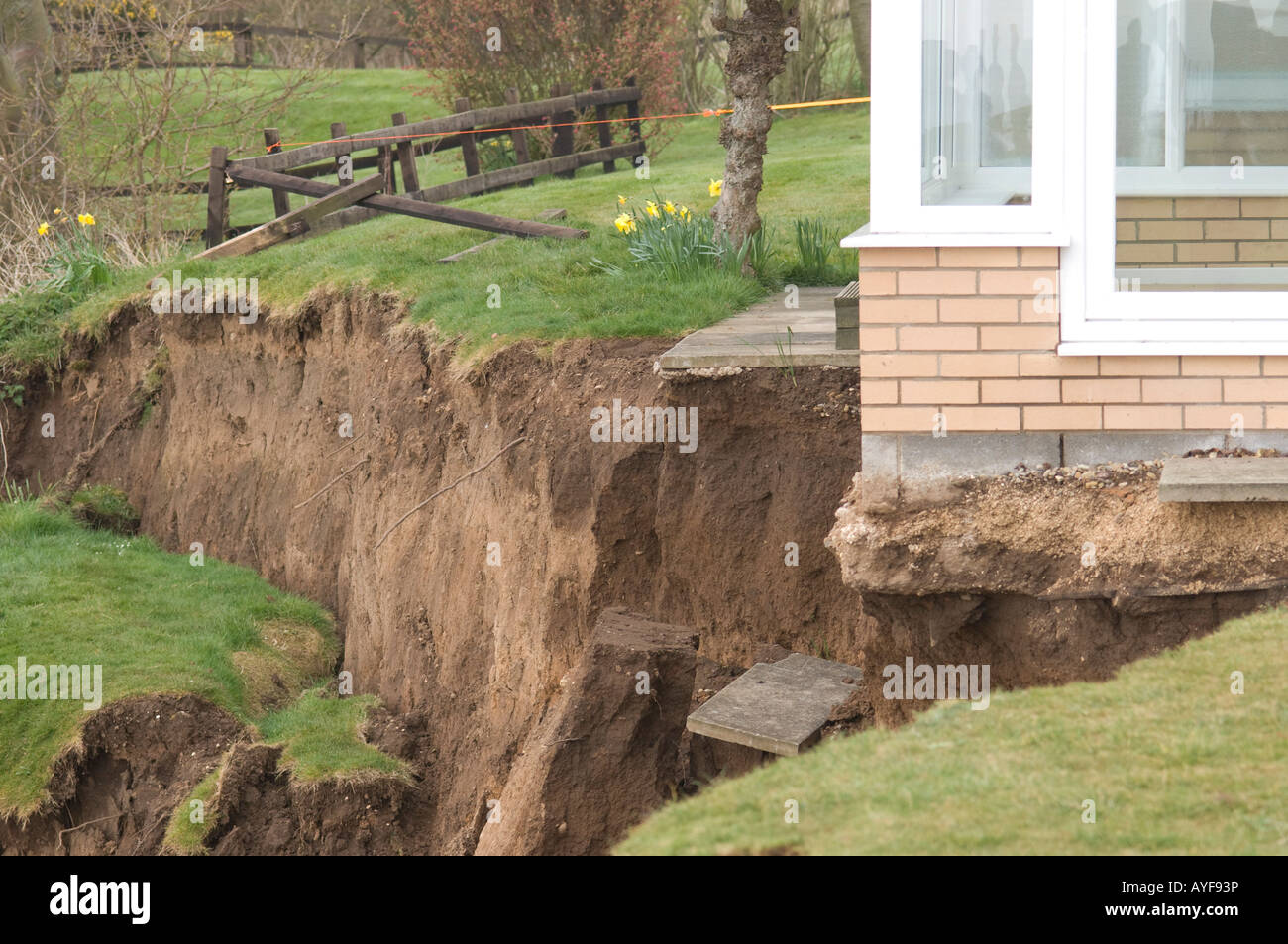 Landslip at Knipe Point south of Scarborough Stock Photo - Alamy