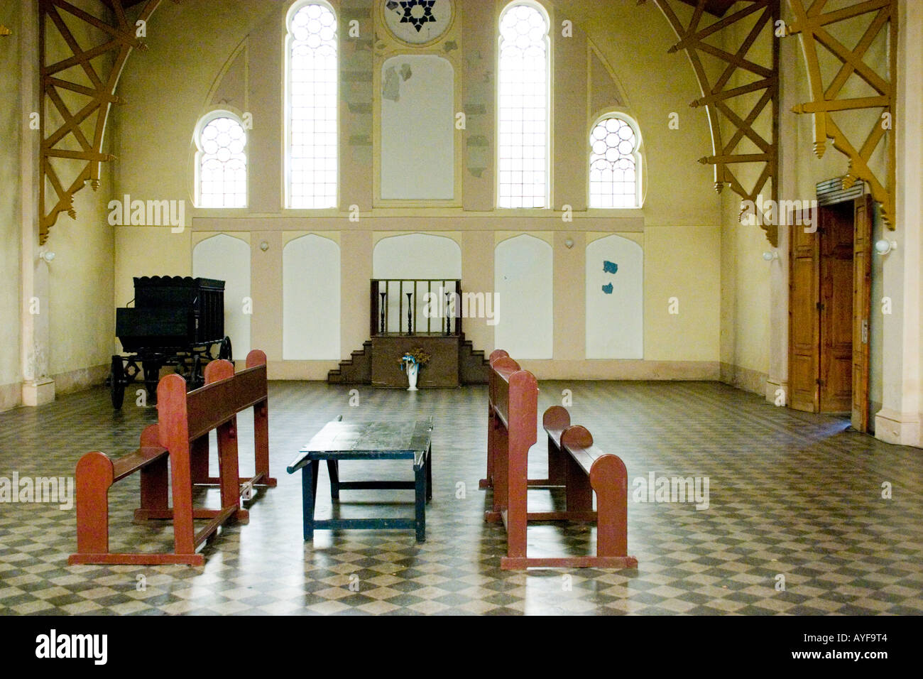 Body preparation area historic Lodz Jewish Cemetery. Lodz Central ...