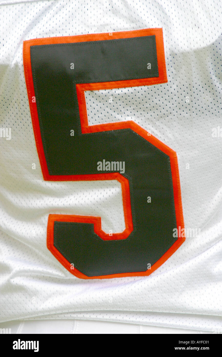 Number five on sport shirt 5 numeral Stock Photo - Alamy