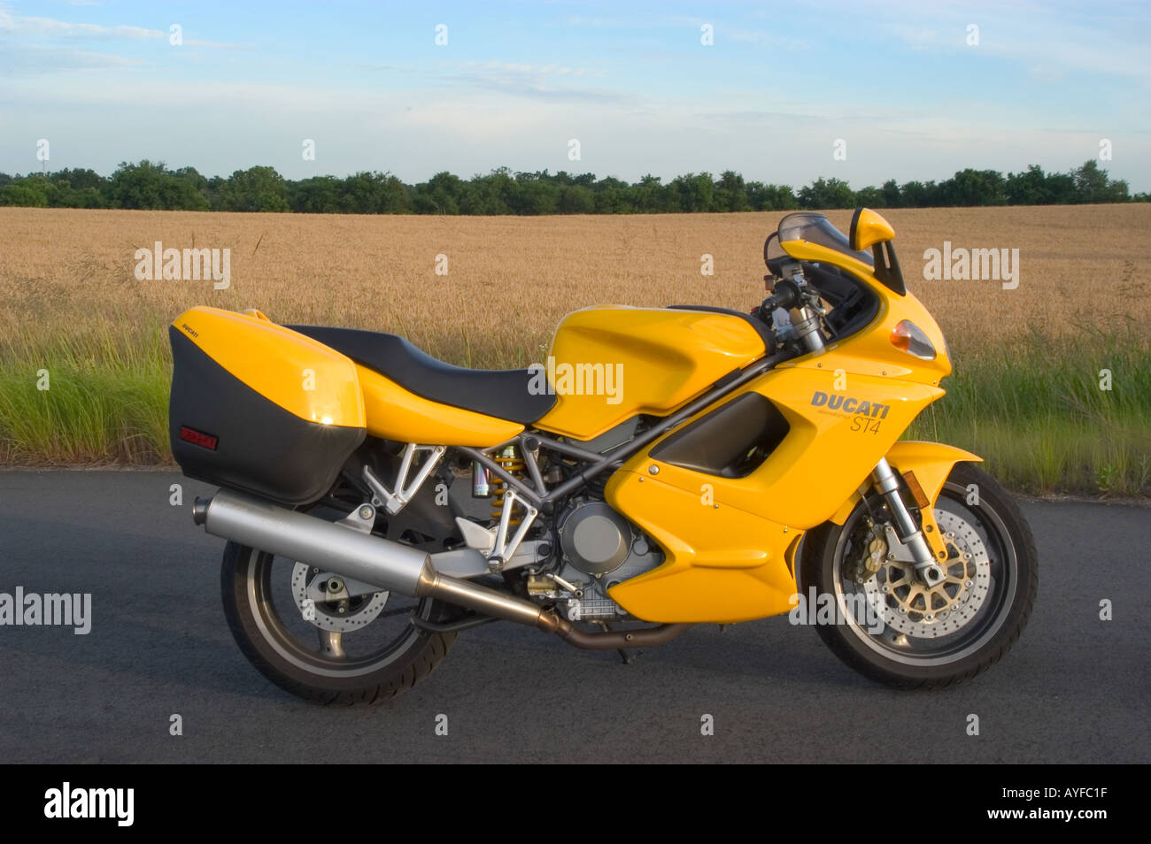 Ducati Motorcycle near Grain Field Stock Photo - Alamy