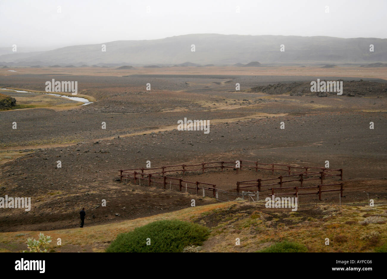 Barren landscape en route to Landmannalaugar, Iceland Stock Photo - Alamy