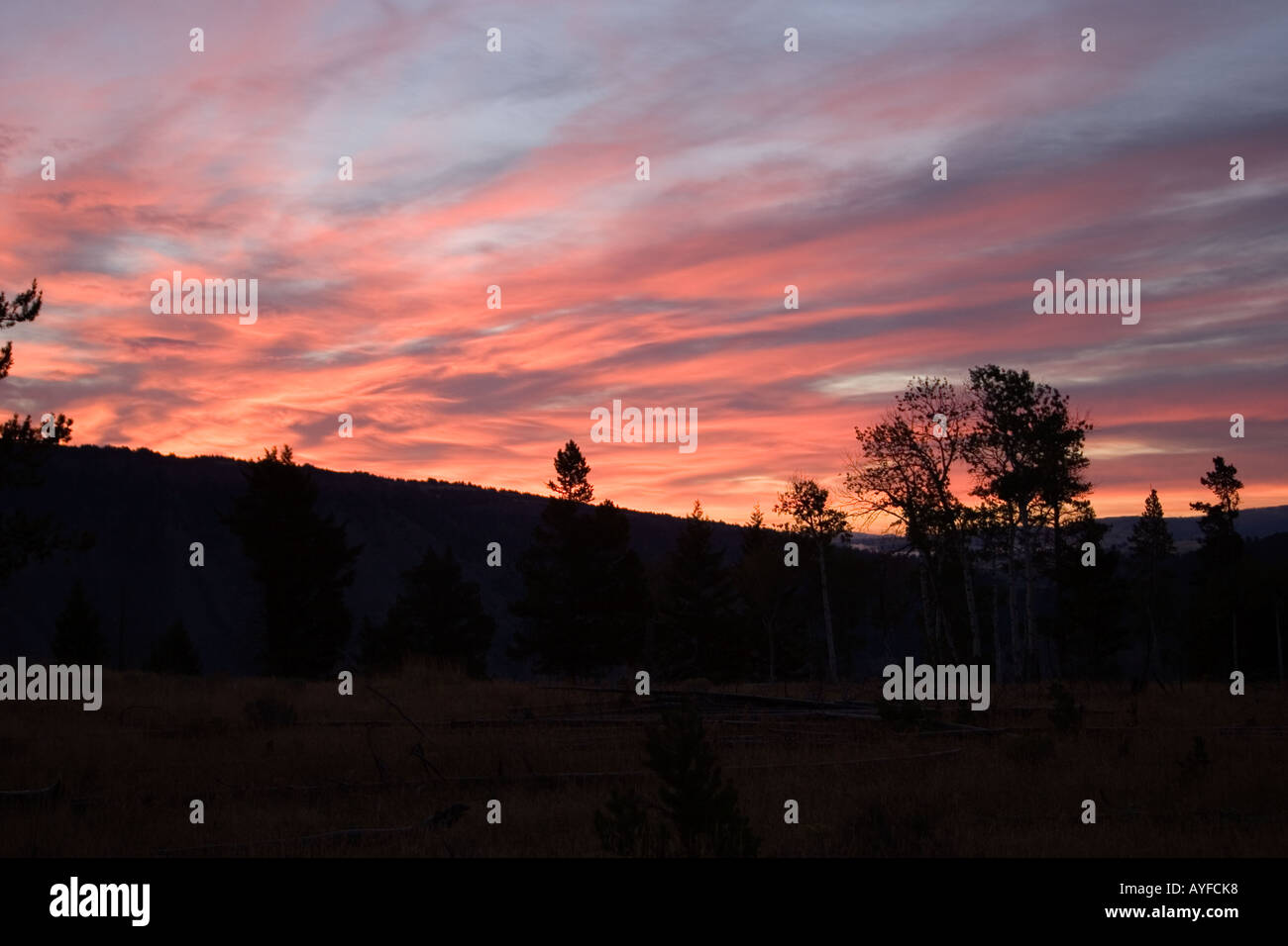 Scenic sunrise in Montana Stock Photo - Alamy
