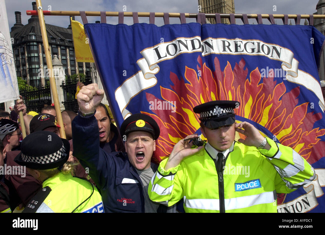 London fire brigade union banner hi-res stock photography and images ...