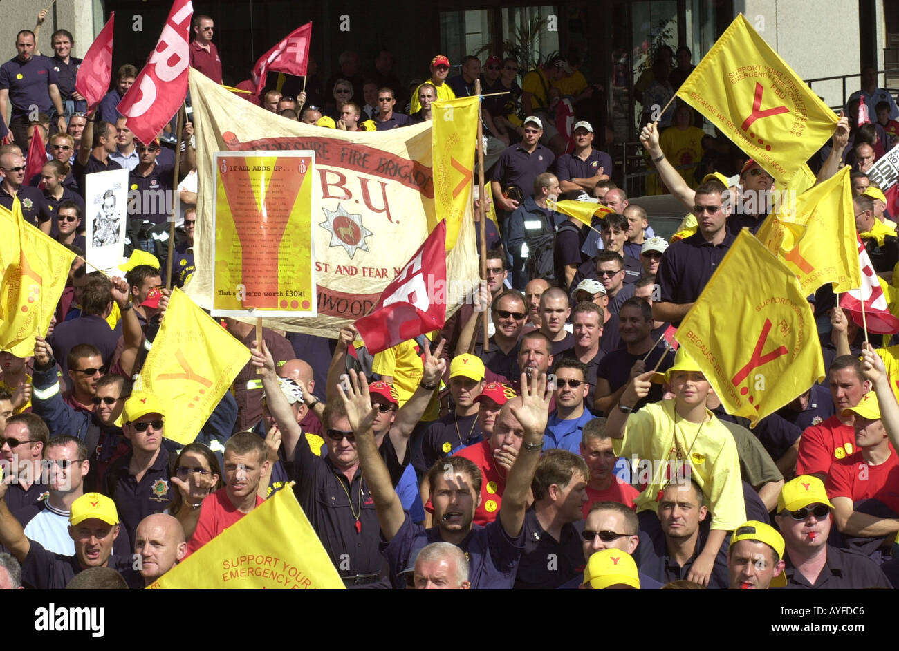 Fire brigade union rally in London uk Stock Photo - Alamy