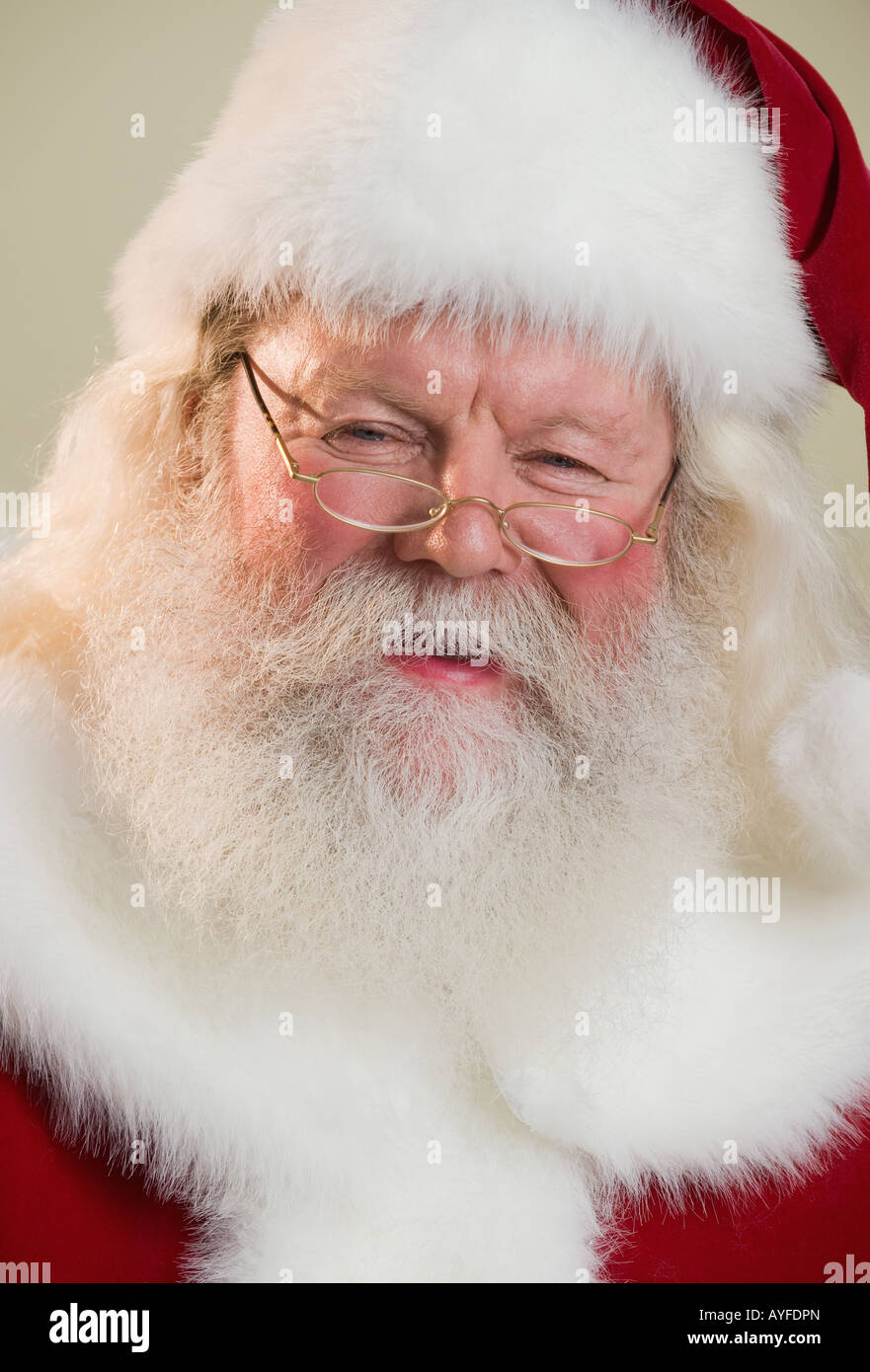 Portrait of Santa Claus Stock Photo - Alamy