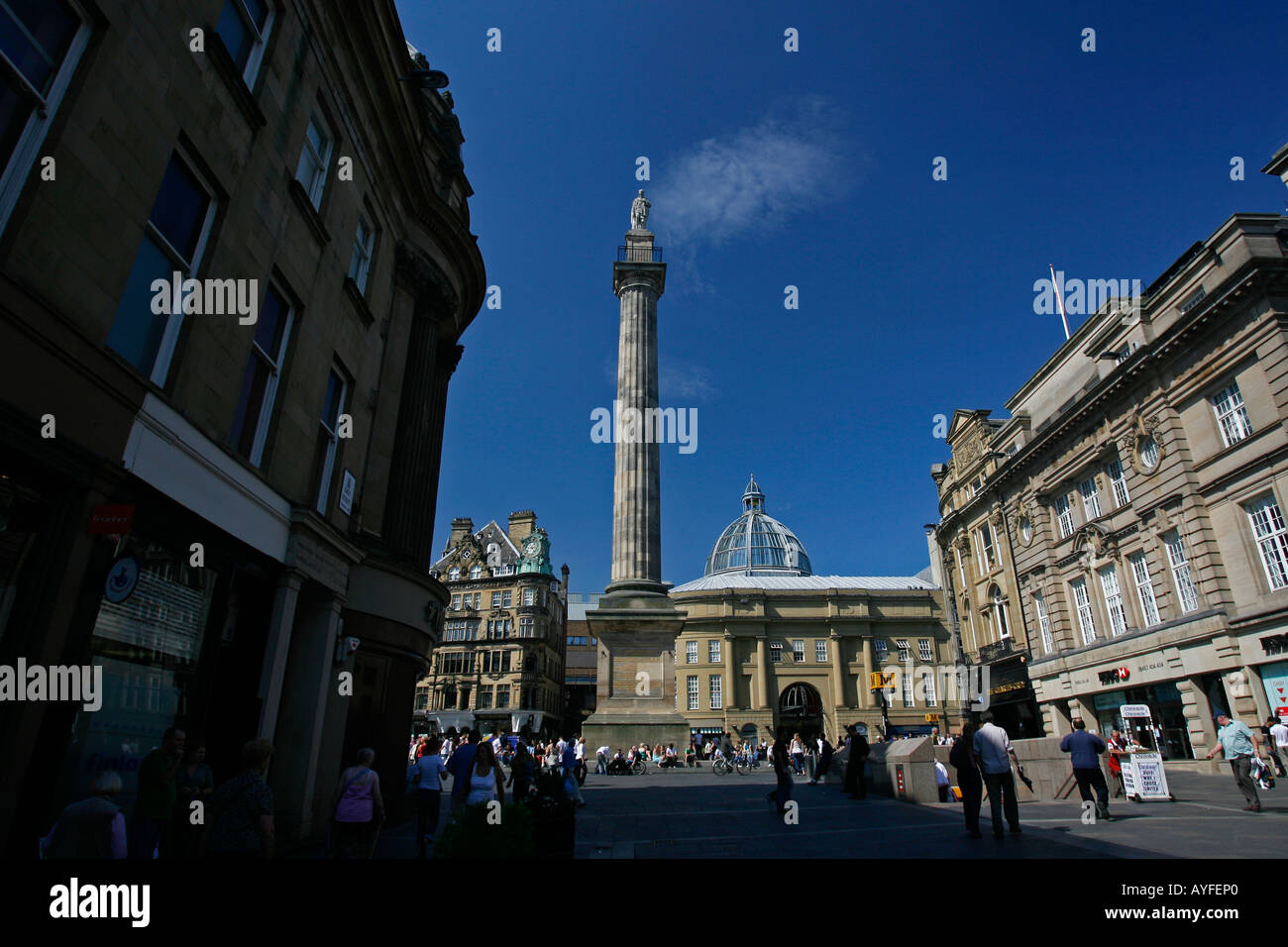 Grey Monument Newcastle upon Tyne Tyne and Wear England UK Stock Photo ...