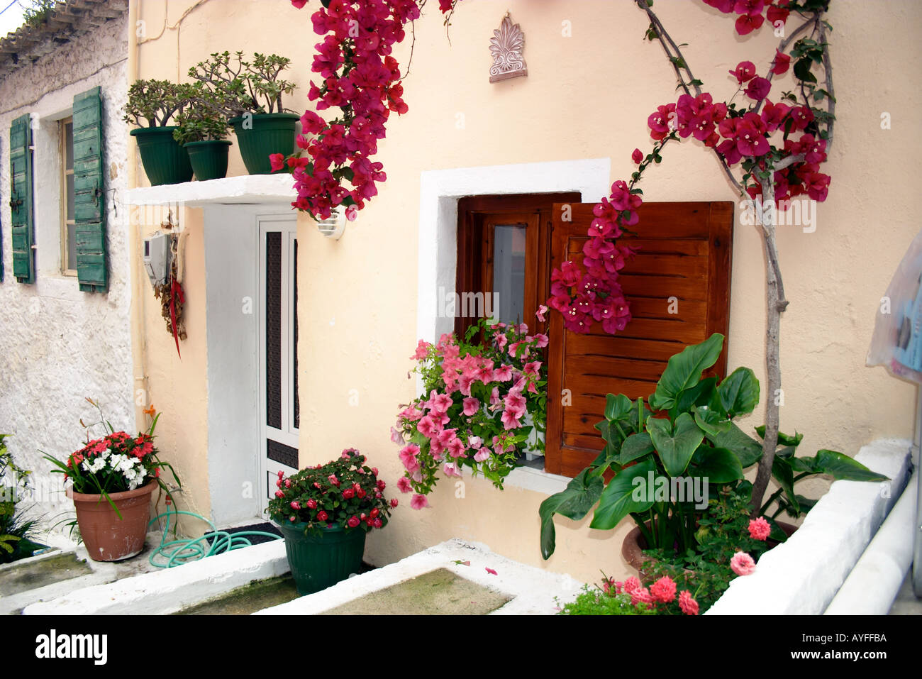 Typical Parga House Greece Stock Photo - Alamy
