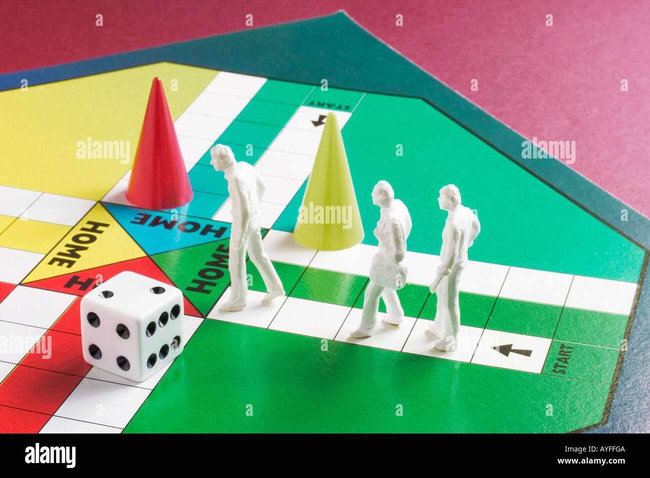 Miniature Figures on Game Board Stock Photo - Alamy