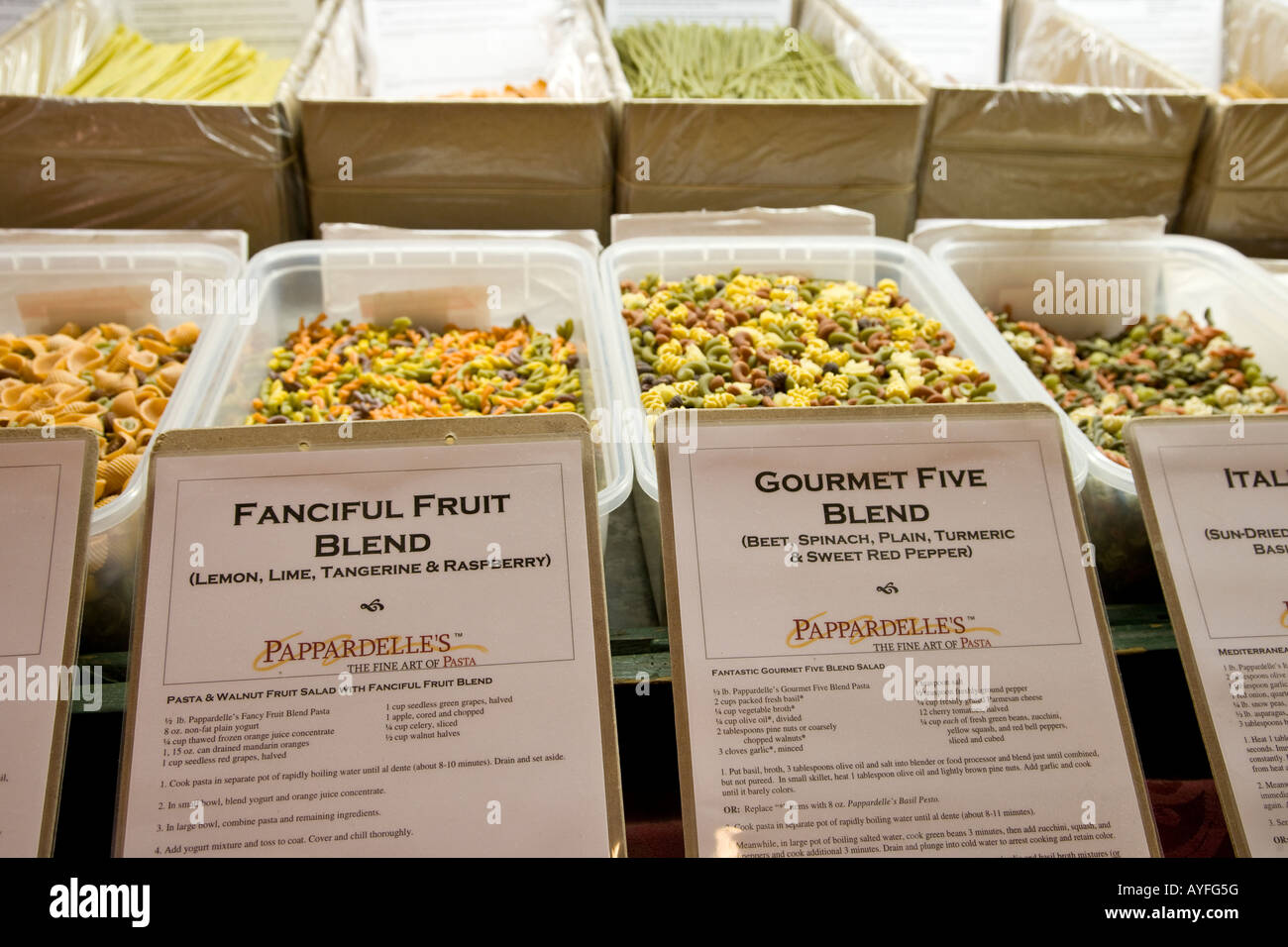 Seattle Washington State USA Pike Place market Pasta Stall Stock Photo ...