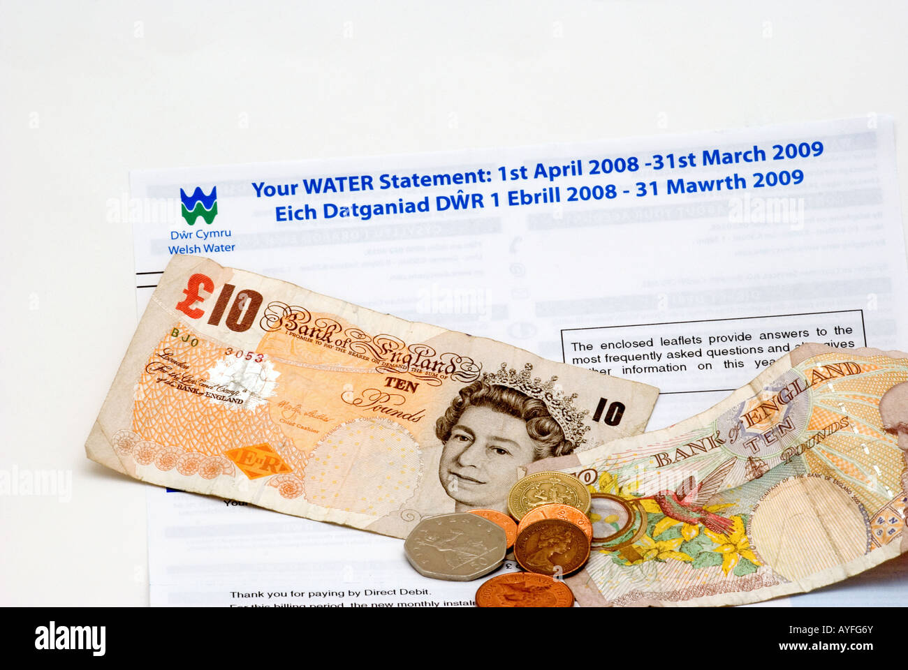 Water rates bill and money Stock Photo - Alamy