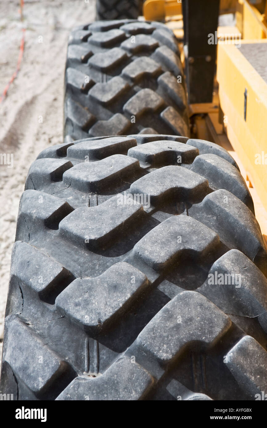 tires on heavy construction equipment Stock Photo - Alamy