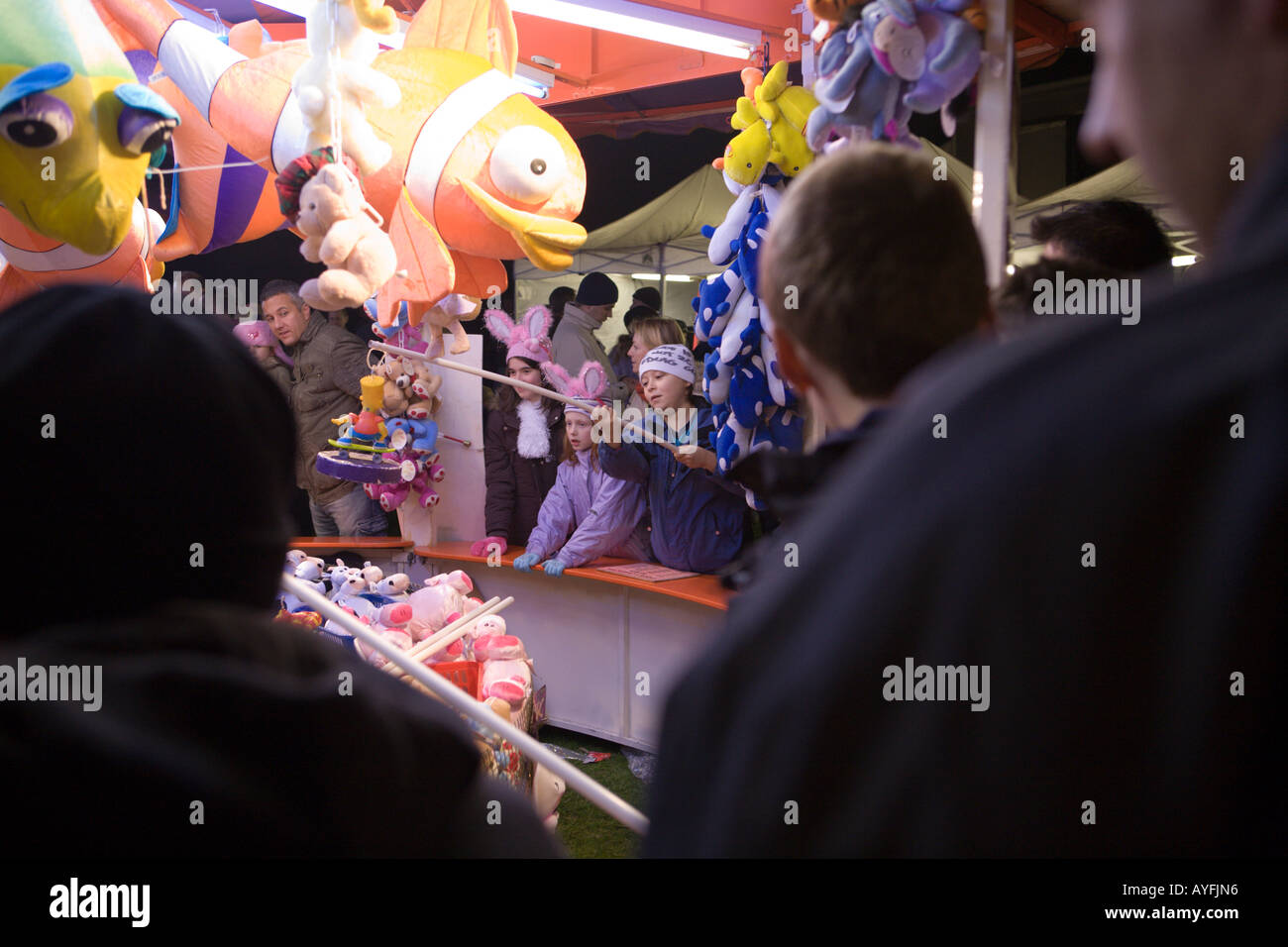 Amusement park competitive enjoying entertainment fun game laughing hi ...