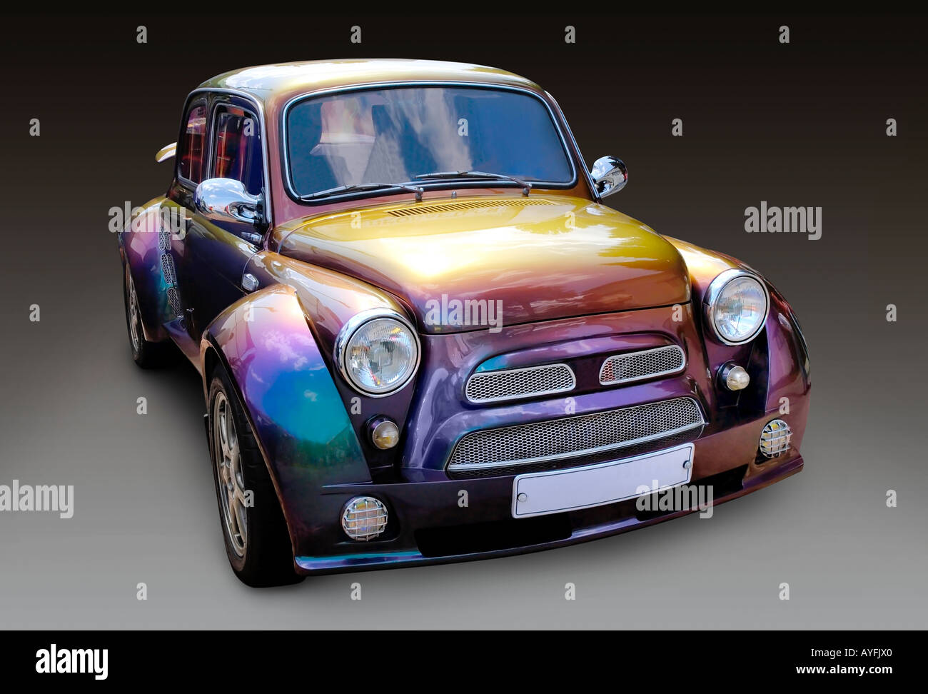 Restored and customized Ukrainian ZAZ Stock Photo - Alamy
