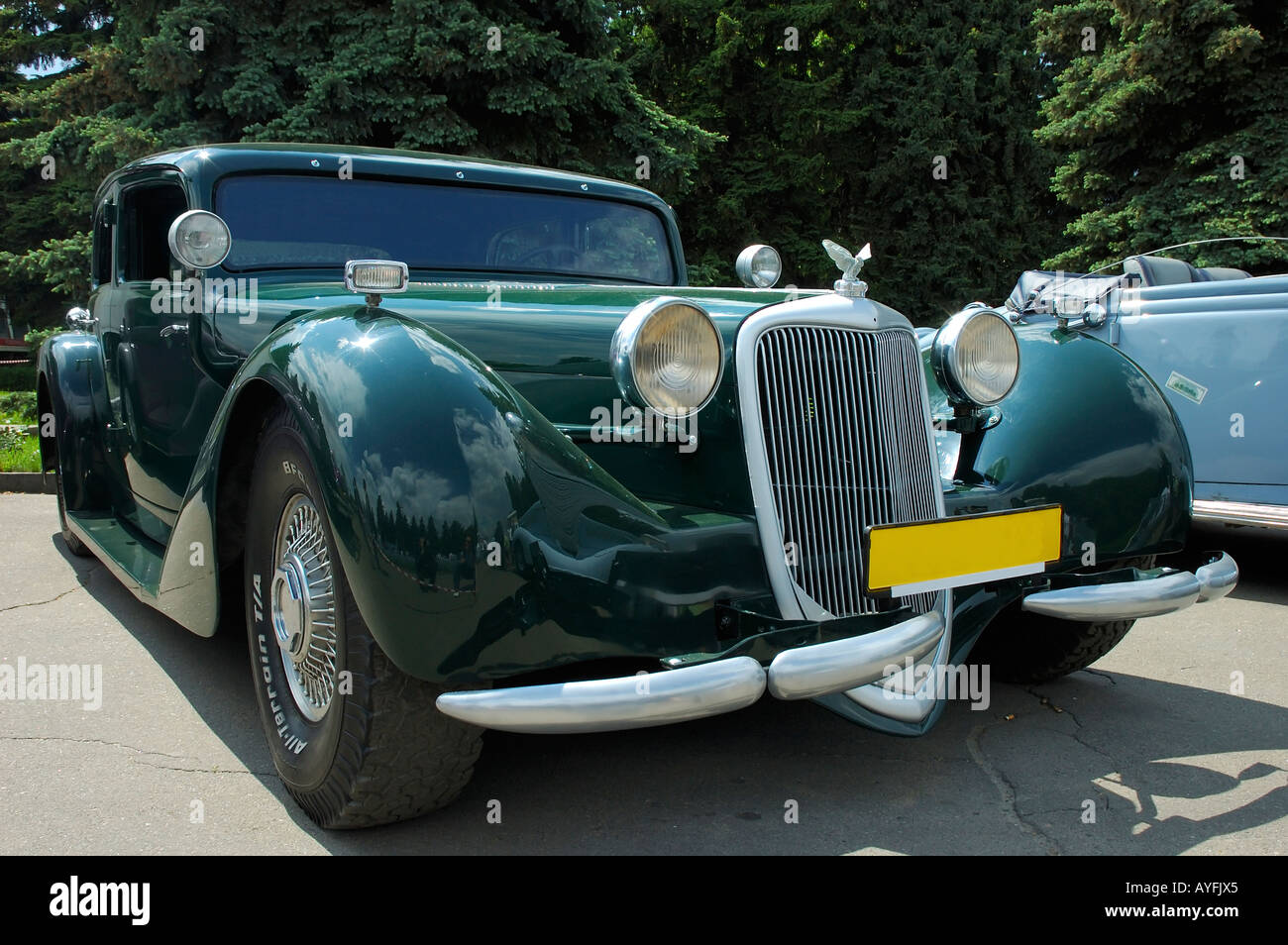 Classic green DKW car Stock Photo - Alamy