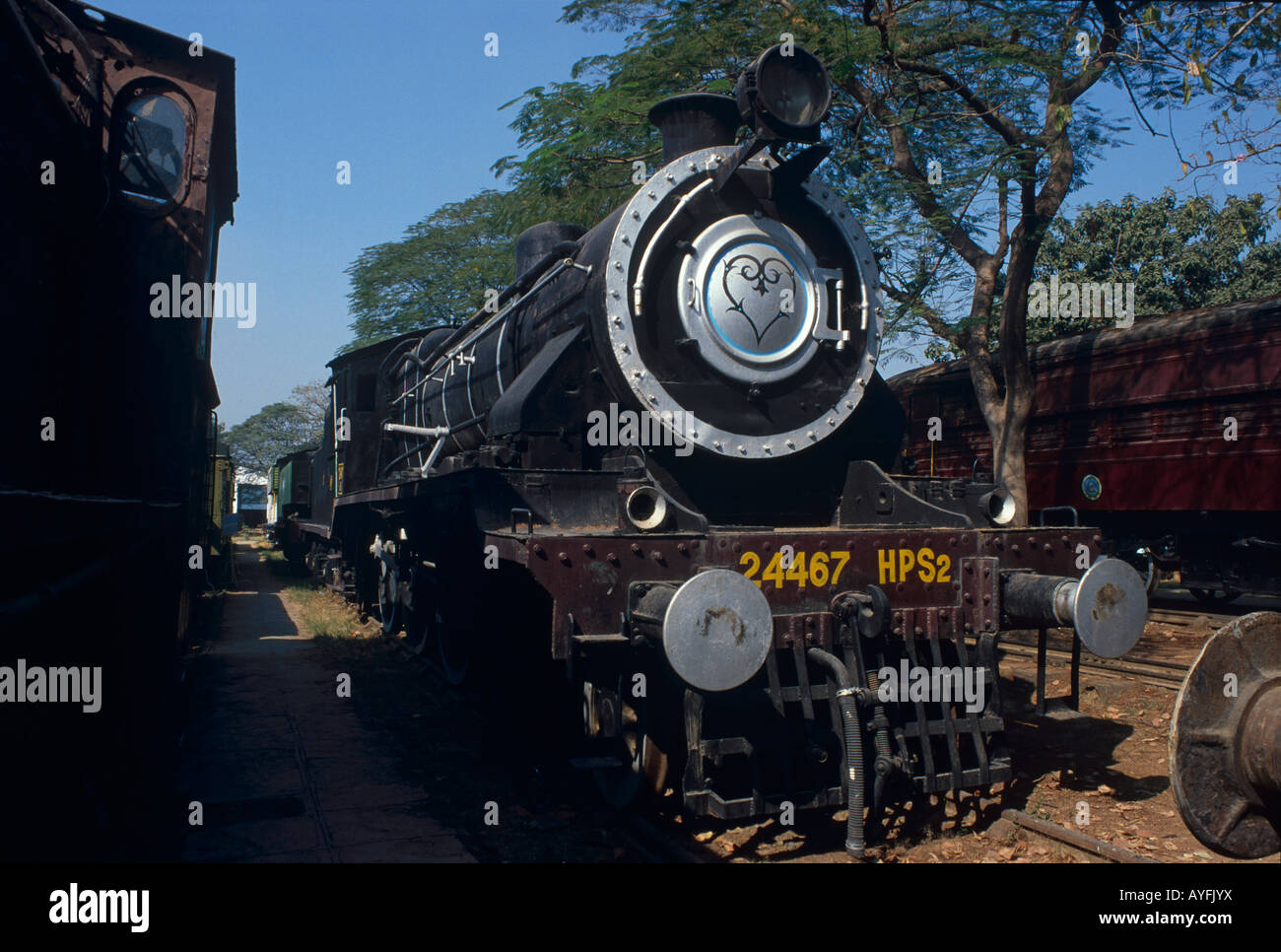 steam locomotive Indian rail museum delhi Stock Photo - Alamy