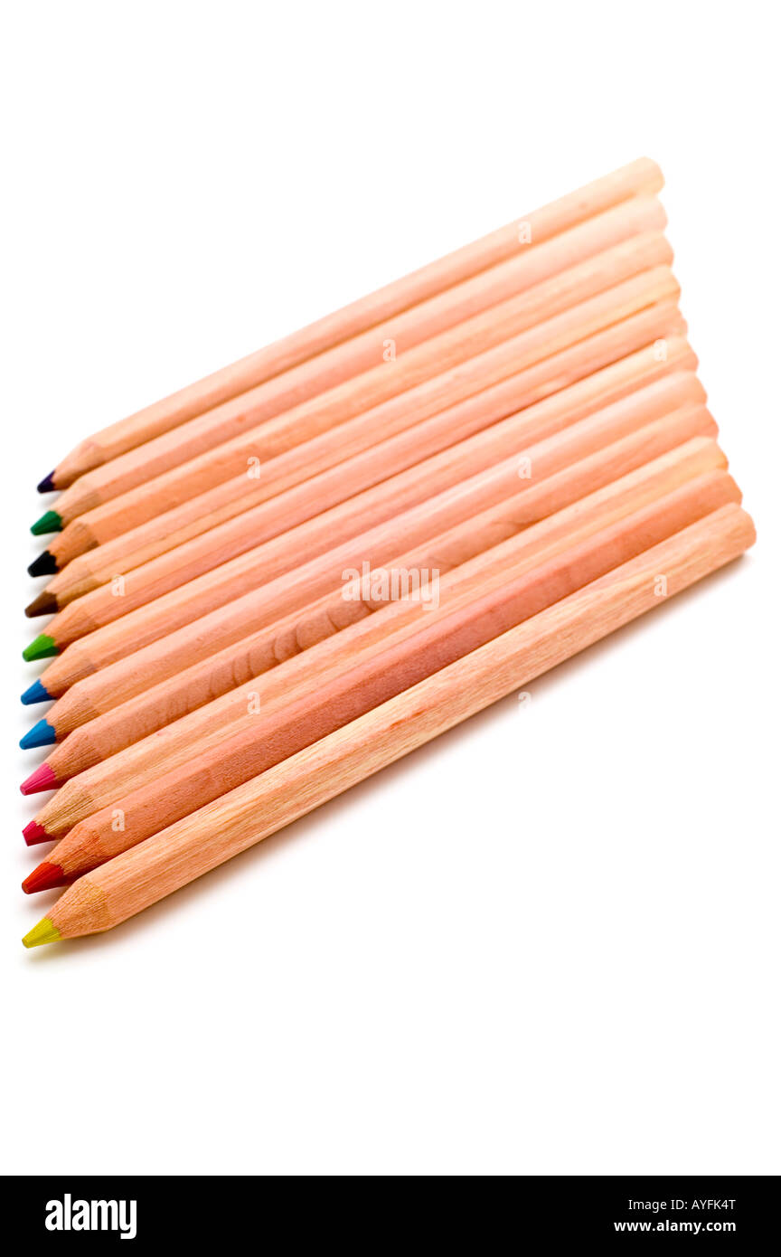 object on white colored pencil Stock Photo - Alamy