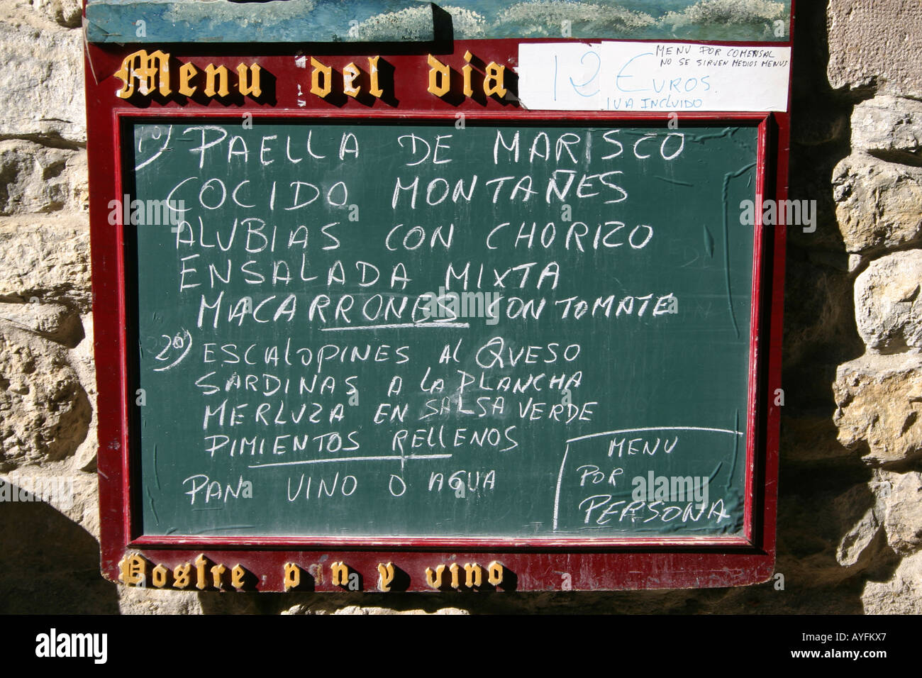 Basque menu hi-res stock photography and images - Alamy