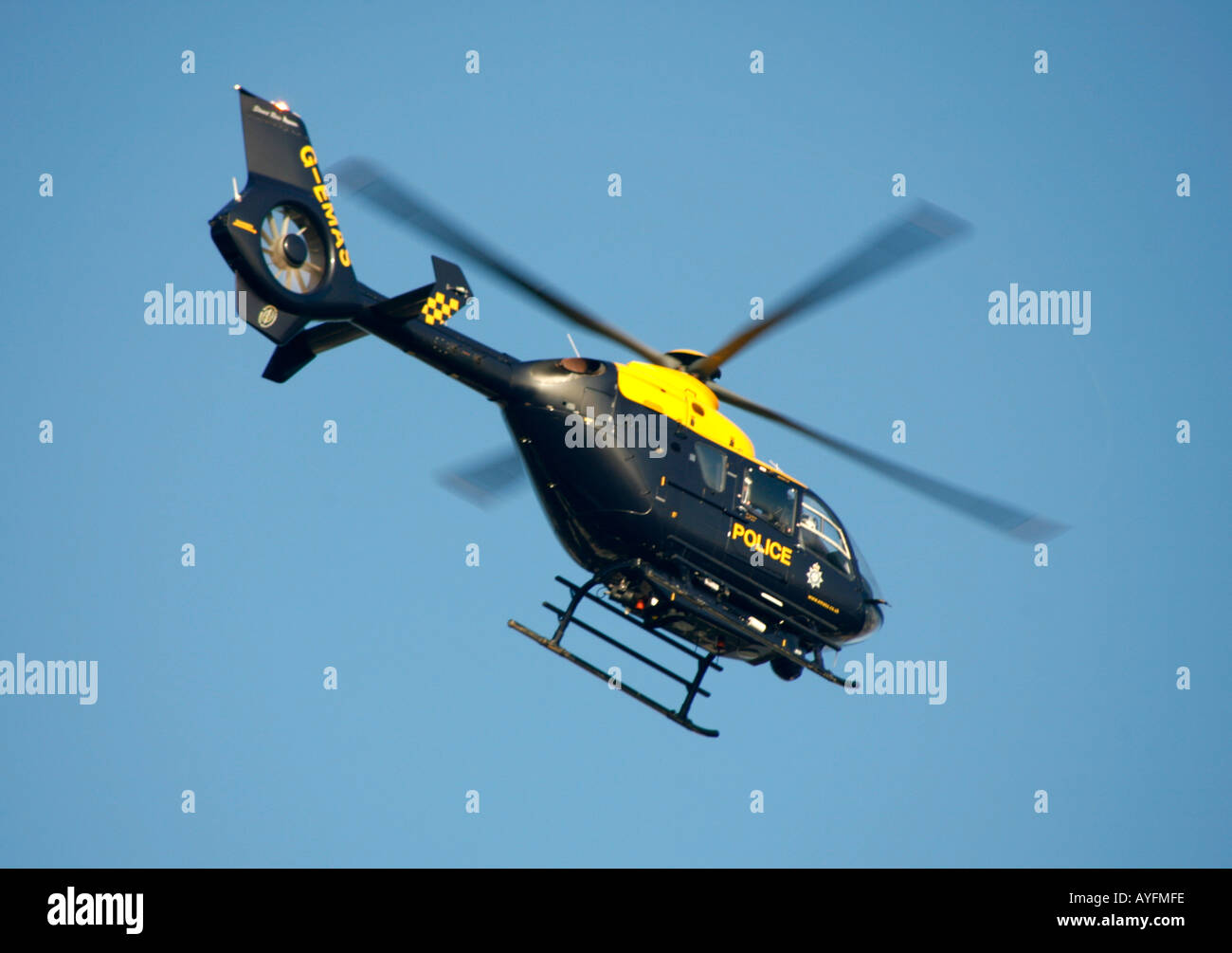 East Midlands Air Support Unit Helicopter on Operation Stock Photo - Alamy