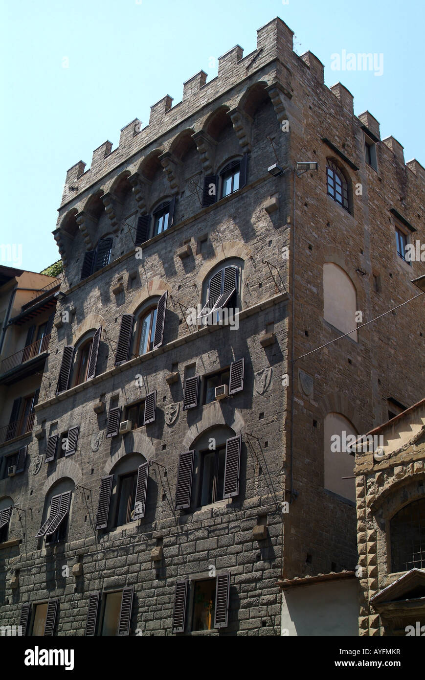 Building in the style of a castle Stock Photo - Alamy