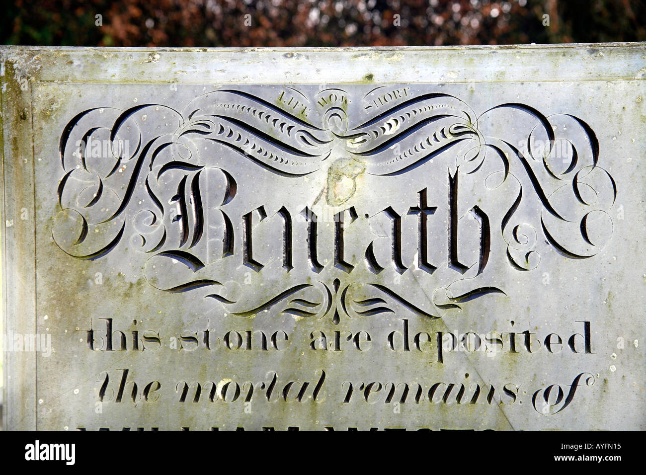 Gravestone wording hi-res stock photography and images - Alamy