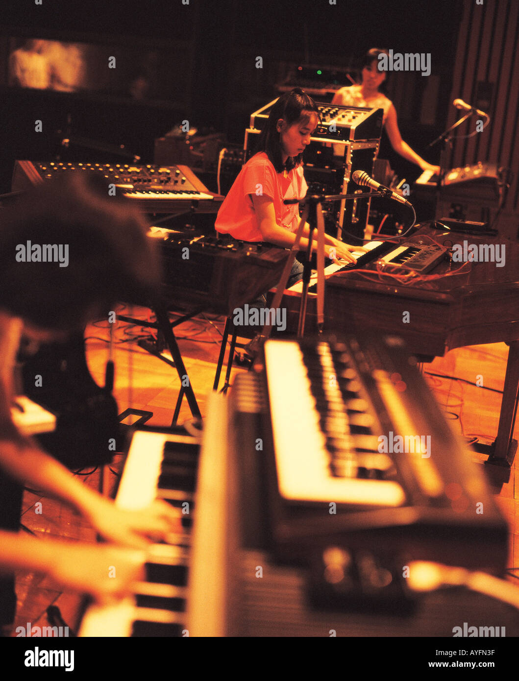 Band with Keyboard Stock Photo - Alamy