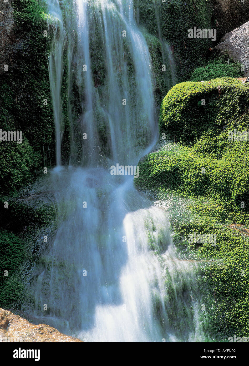 Waterfalls at Valley Stock Photo - Alamy
