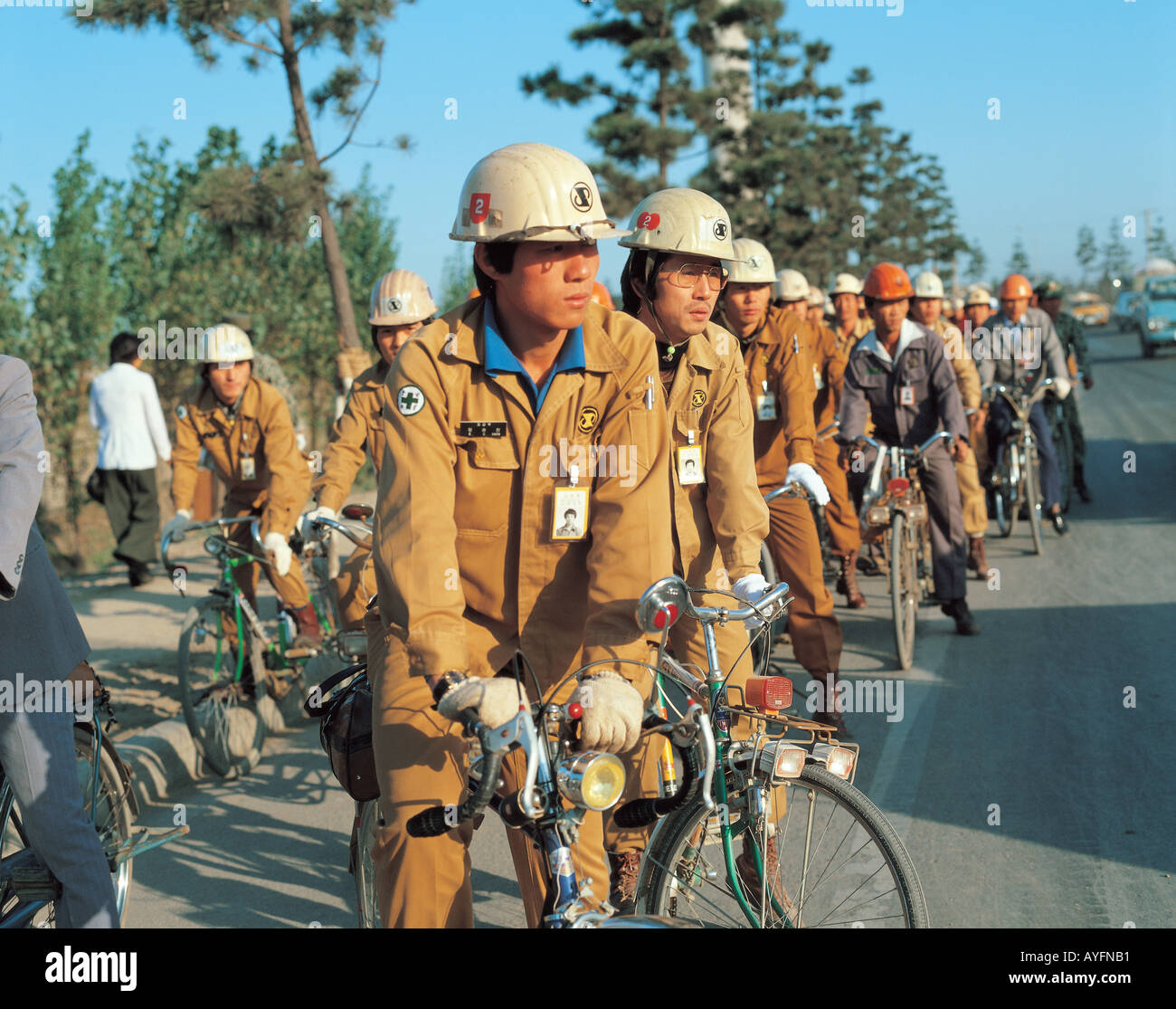 Bicycles of Workers Stock Photo - Alamy