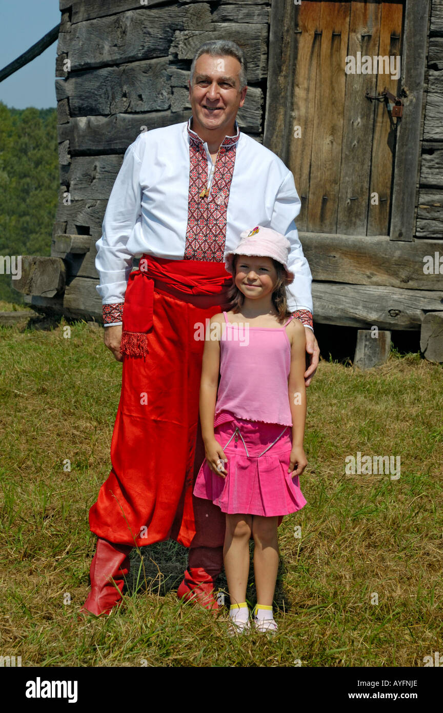 Ukrainian Folklore Singer and a Little Girl Stock Photo - Alamy
