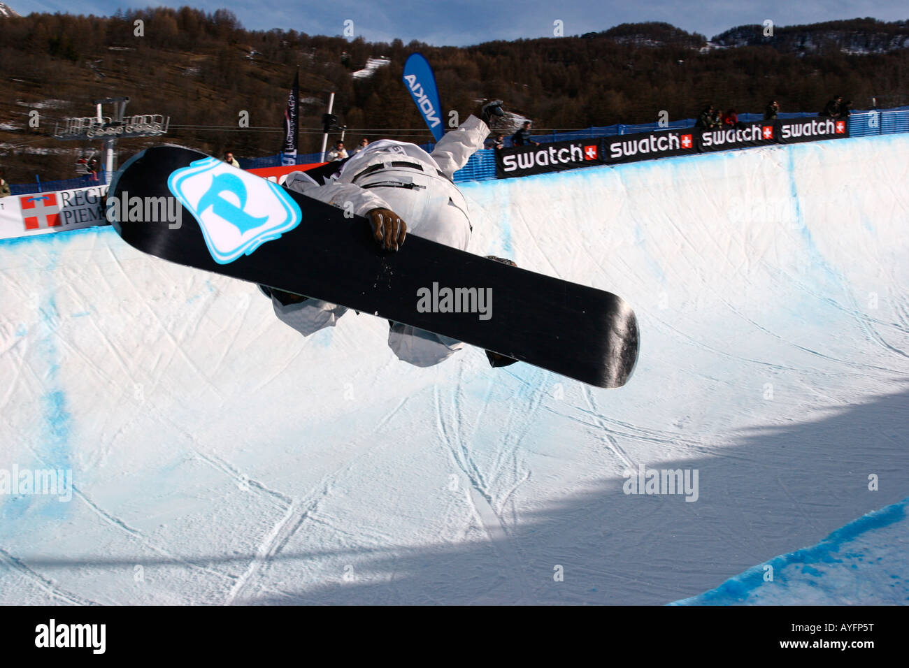 Snowboard. Half Pipe, Bardonecchia Stock Photo - Alamy