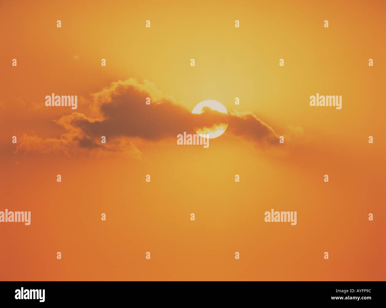 Sun with Clouds Stock Photo - Alamy