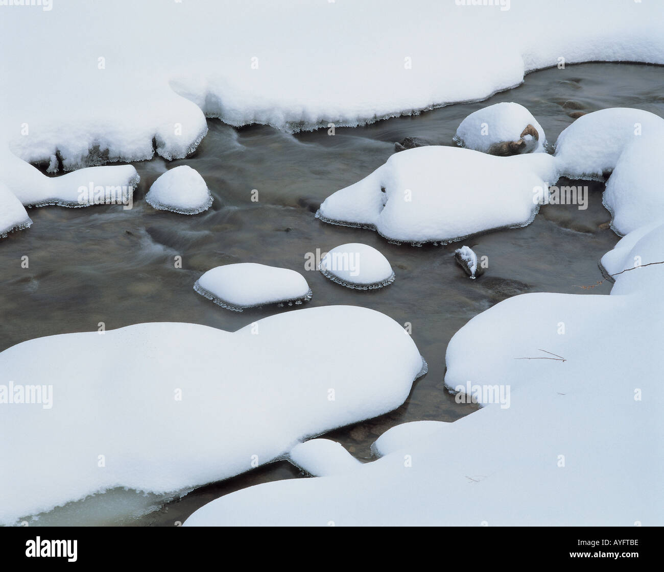 Water and Snow Stock Photo - Alamy