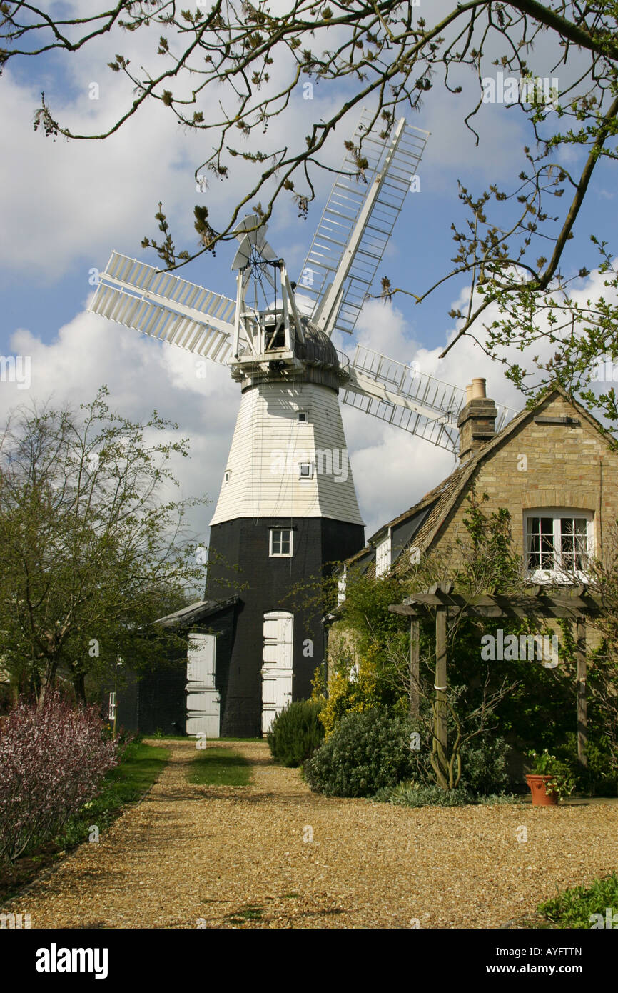 Smock Mill in the village of Impington, Cambridgeshire Stock Photo - Alamy