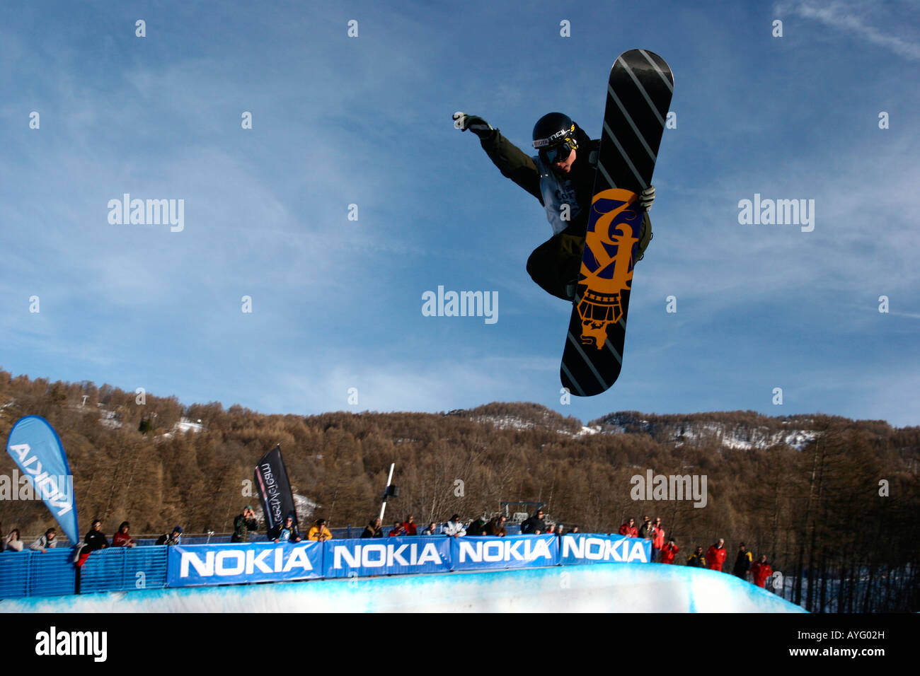 Snowboard. Half Pipe, Bardonecchia Stock Photo - Alamy