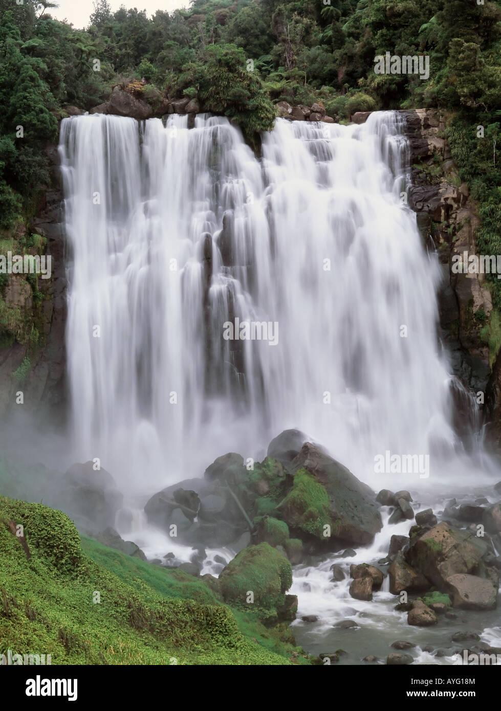 Marokopa Falls King Country North Island New Zealand Stock Photo - Alamy