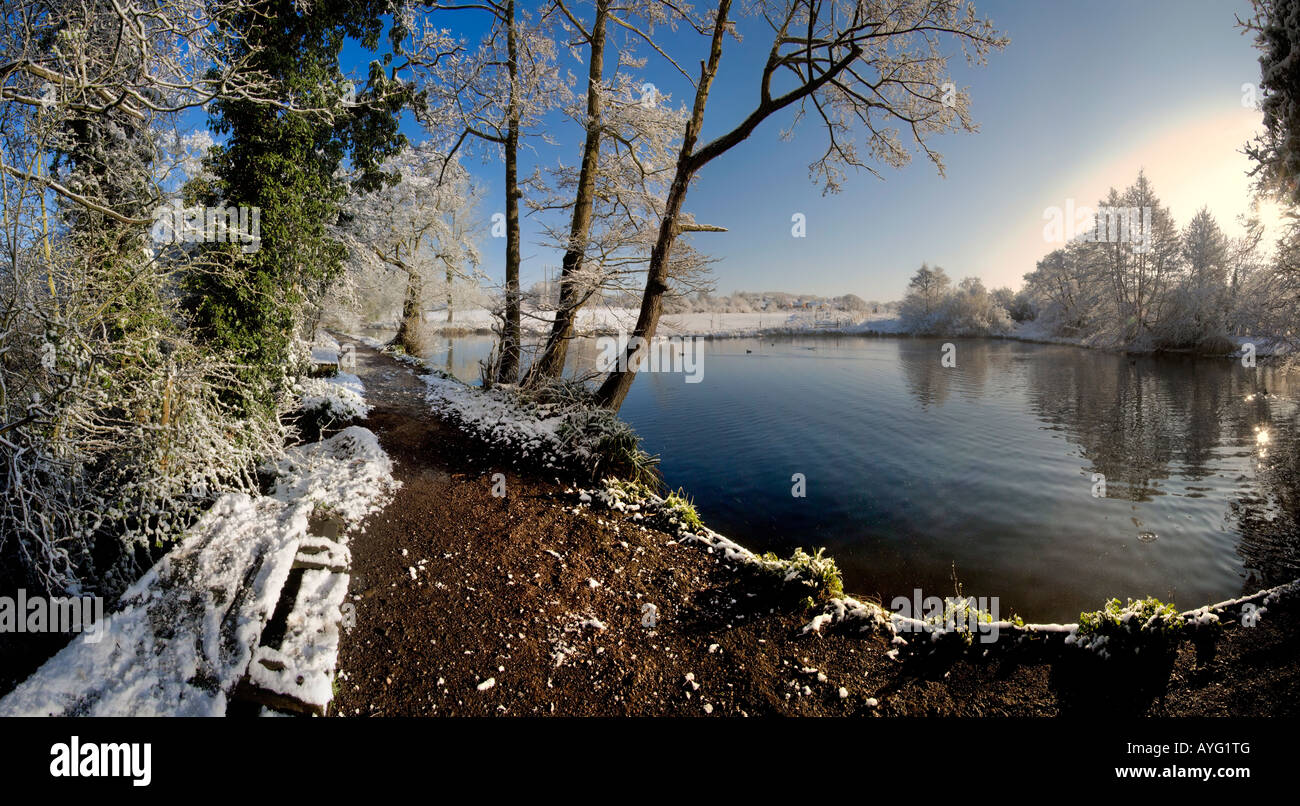 A snow covered rural landscape in the countryside Stock Photo - Alamy