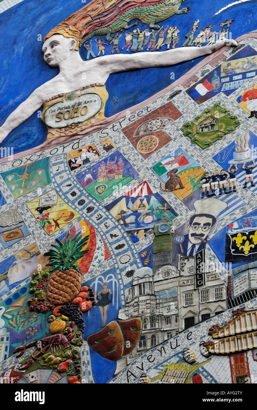 Soho london mural carnaby st hi-res stock photography and images - Alamy