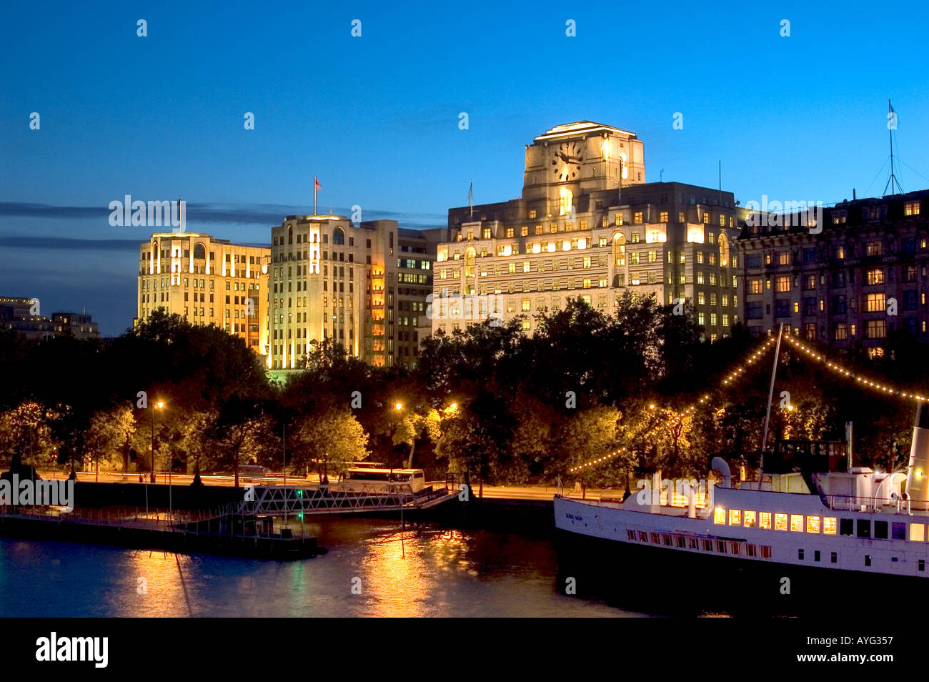 Shell-Mex House, on the Strand and Charing Cross Embankment on the ...