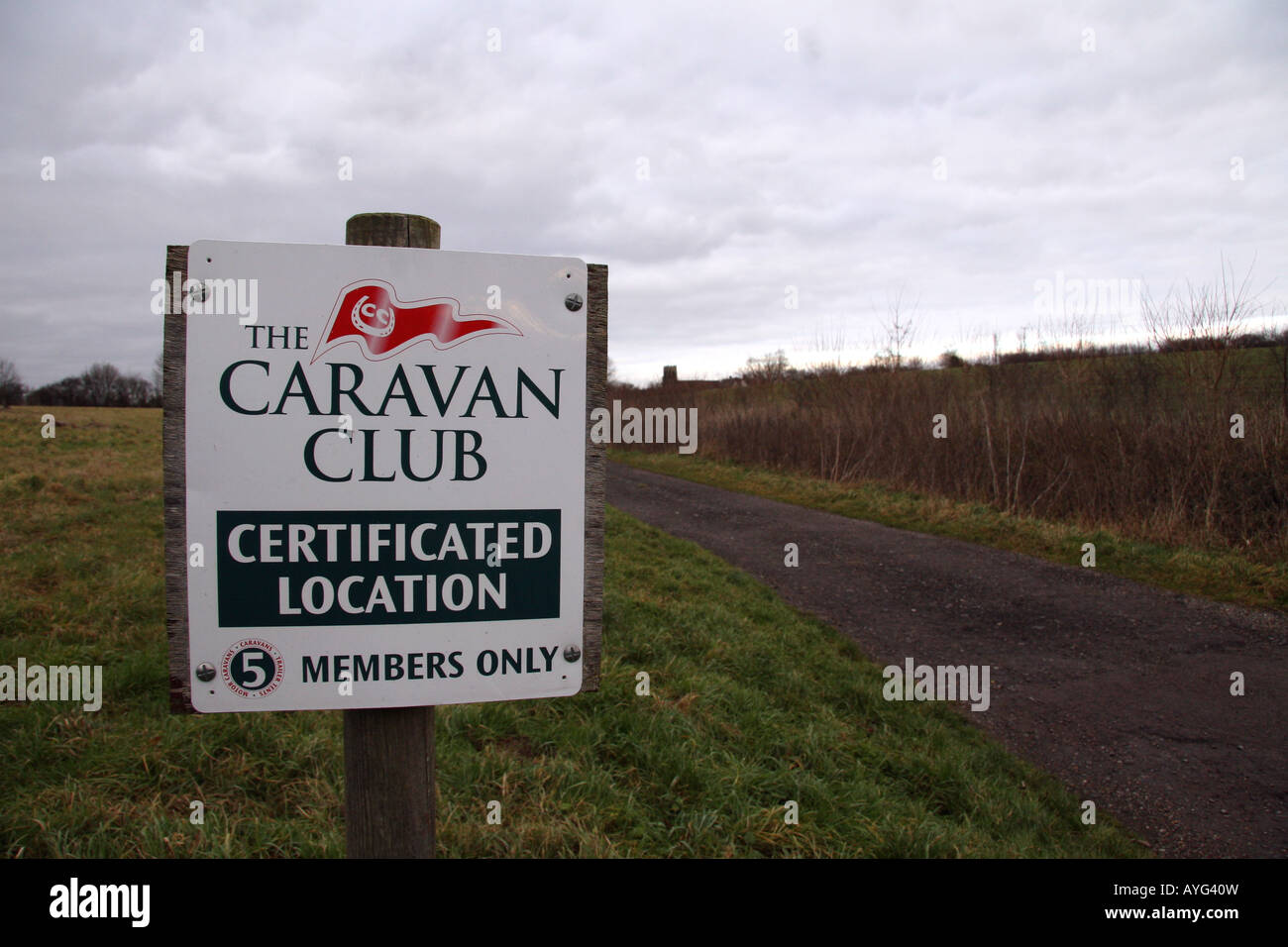 Caravan Club members only sign Stock Photo - Alamy