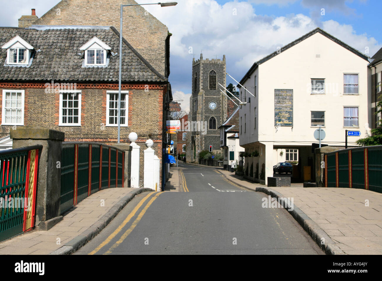 Little Ouse River Thetford market town centre shops civil parish ...