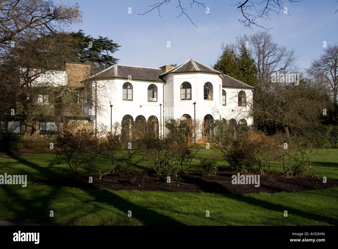 Norbury Hall morning sun Stock Photo - Alamy