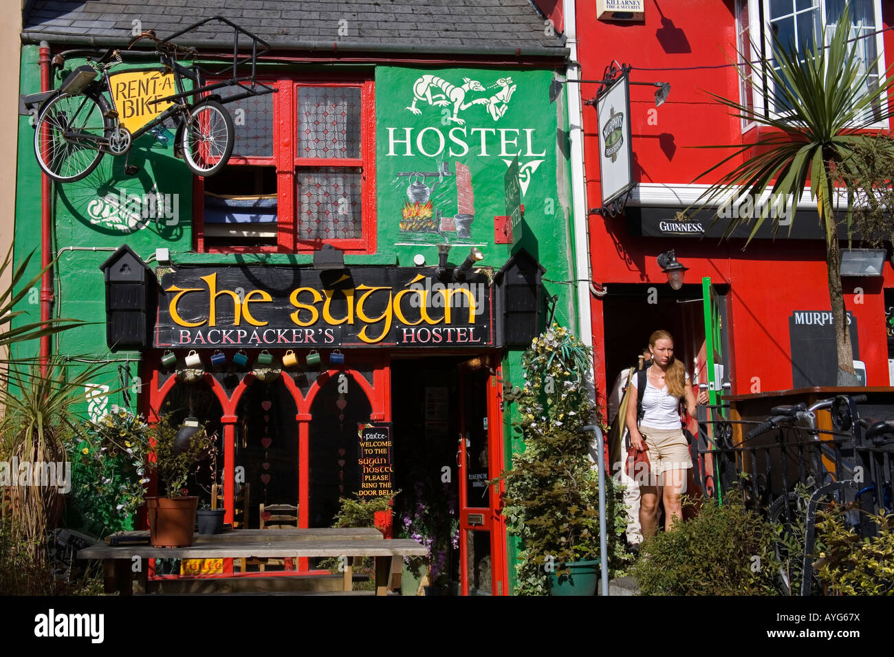 The Sugan Hostel Killarney Town County Kerry Ireland Stock Photo - Alamy