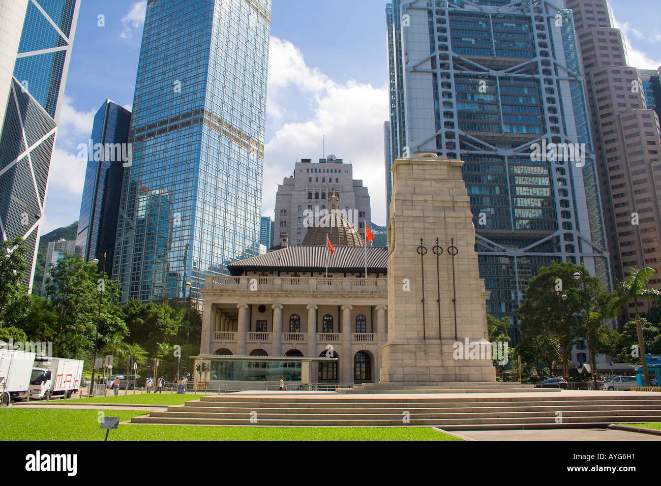 Legco or British Colonial Legislative Council Building Bank of China ...