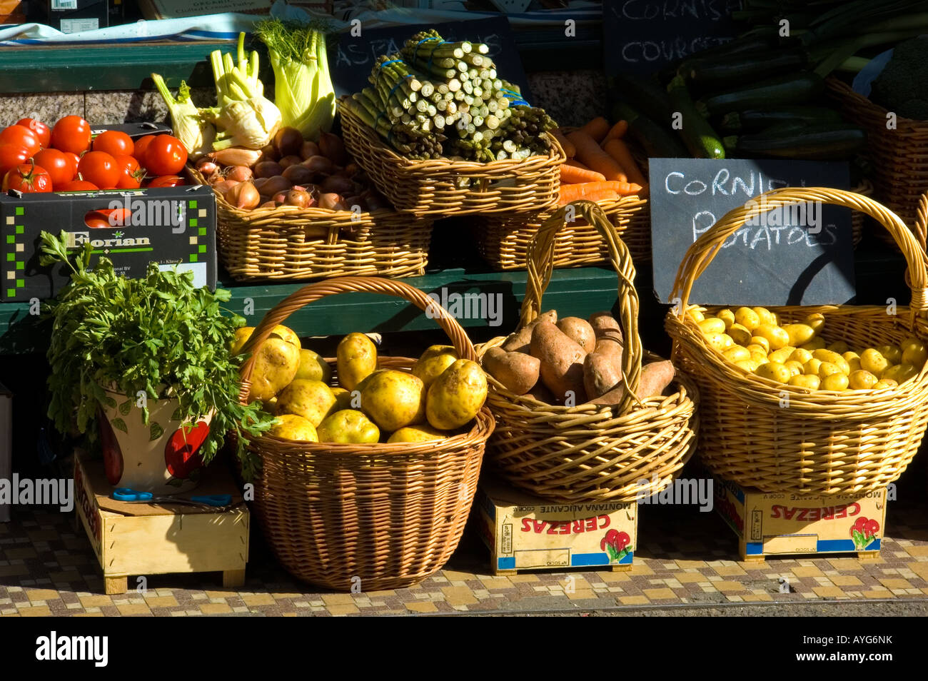 Cornish Fruit and Vegetable Organic Produce Stock Photo - Alamy