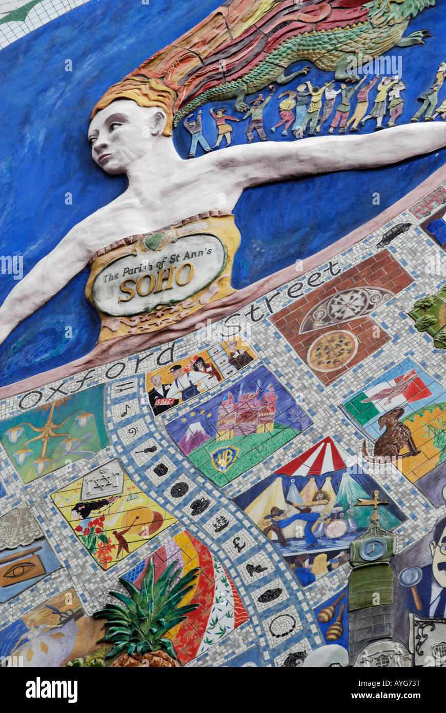 Soho london mural carnaby st hi-res stock photography and images - Alamy