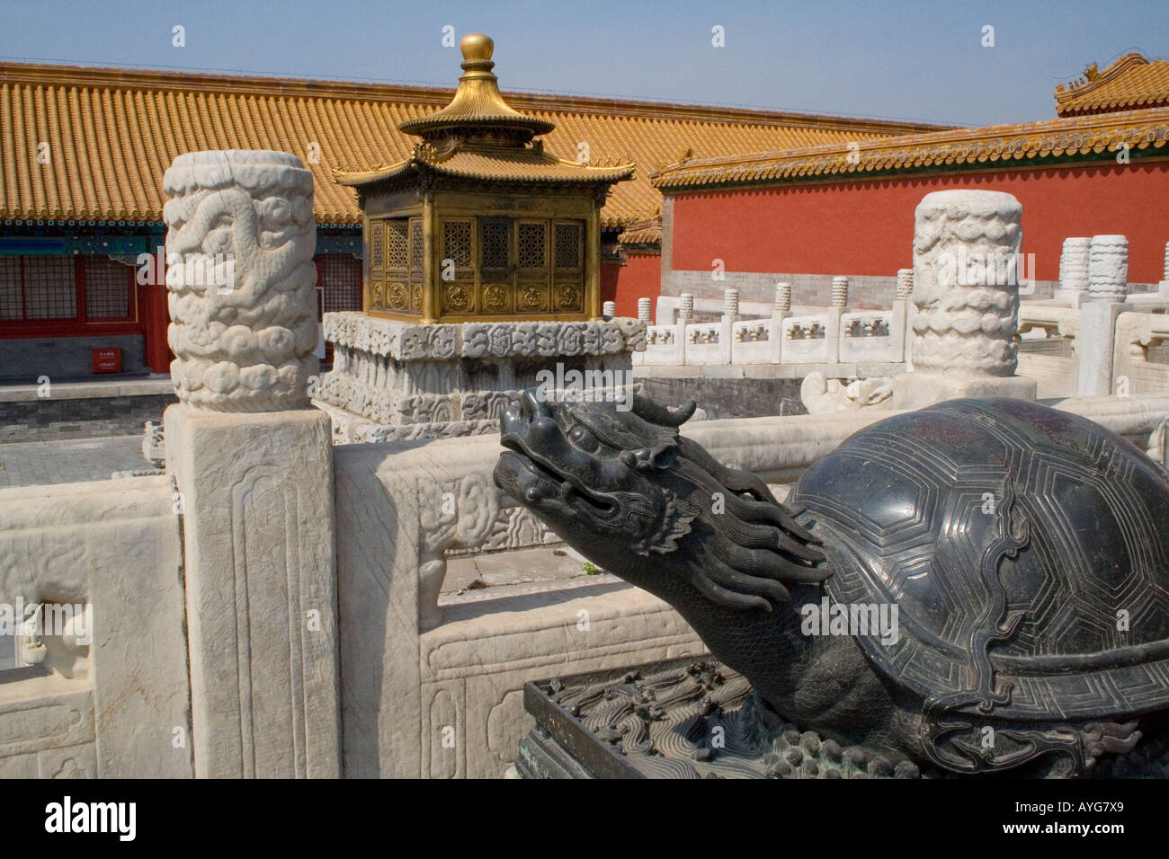 Bronze Turtle Statue Forbidden City Beijing China Stock Photo - Alamy